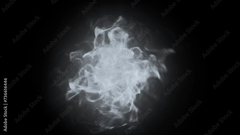 Wispy smoke in motion inside sphere. perfect for logos and overlay ...