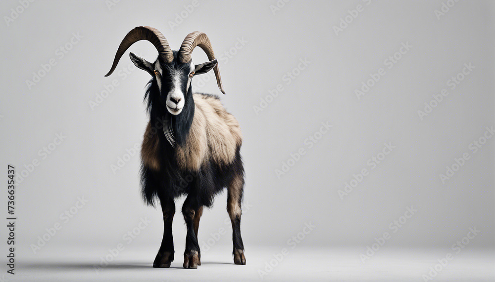 full body of a wild goat, isolated white background Stock Photo | Adobe ...