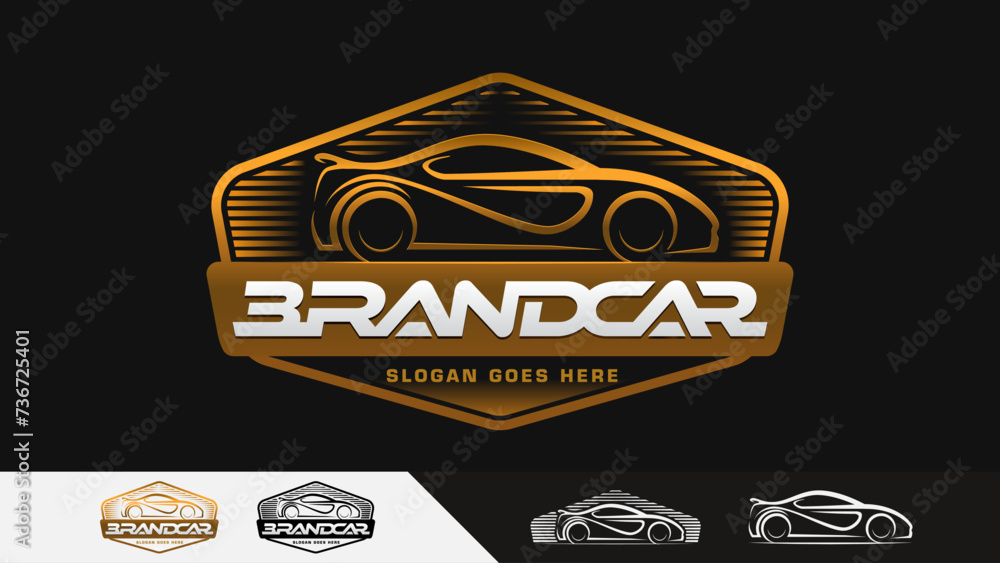 Automotive car logo design vector illustration. Badge racing car logo ...