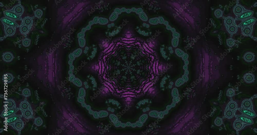 Vidéo Stock Abstract animated illustration loop of psychedelic color ...