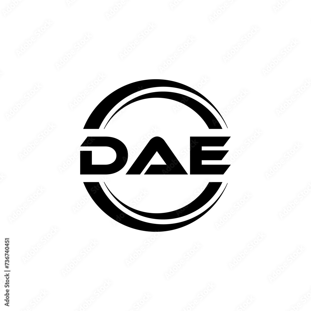 Vecteur Stock DAE letter logo design with white background in ...