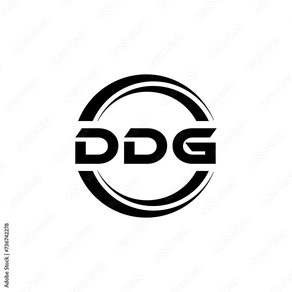 Vecteur Stock DDG letter logo design with white background in ...