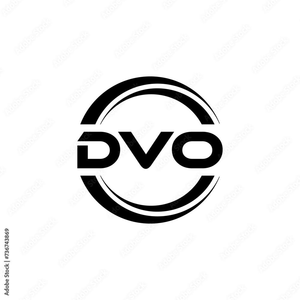 DVO letter logo design with white background in illustrator, vector ...