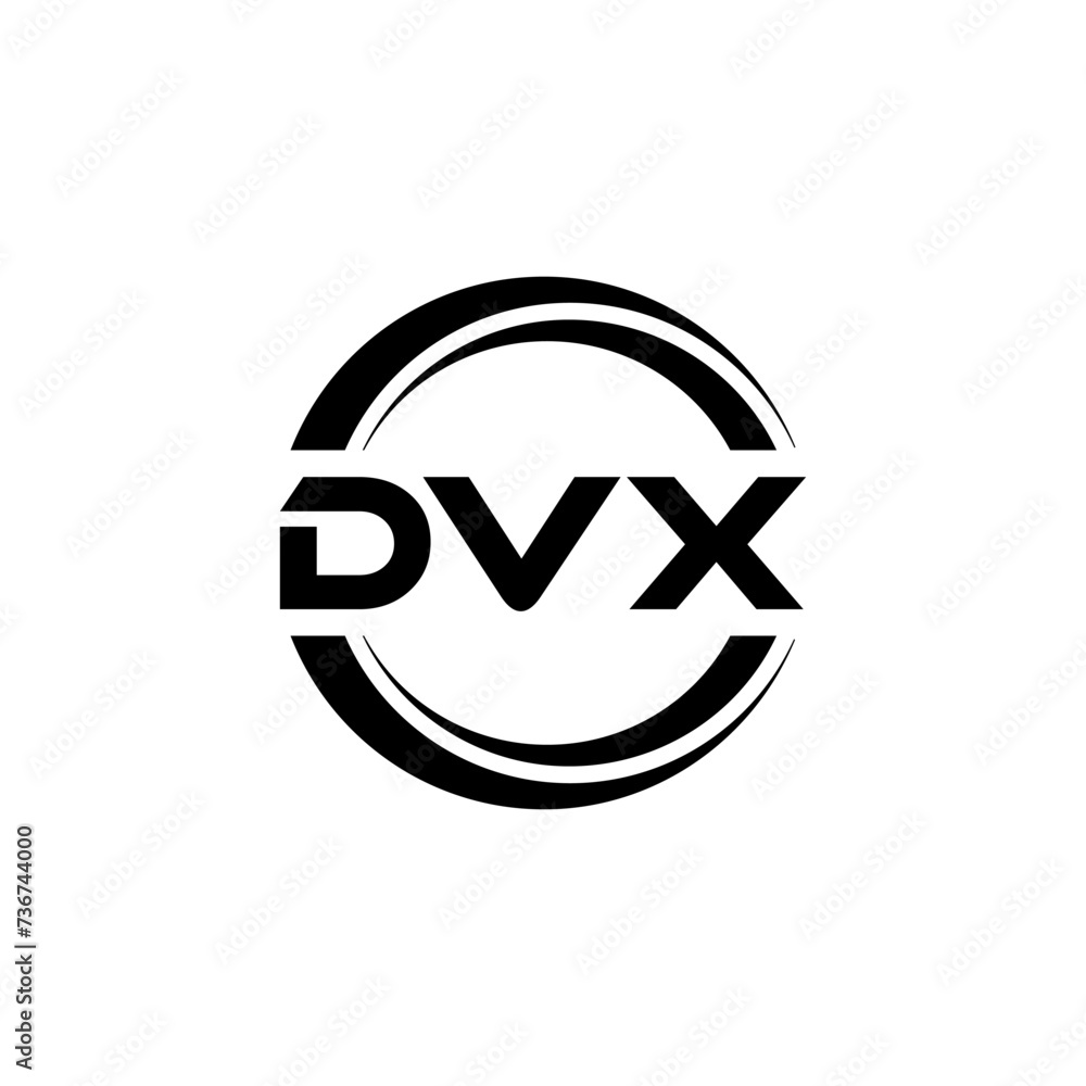 DVX letter logo design with white background in illustrator, vector ...