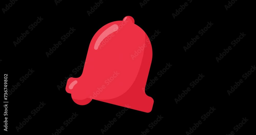 Red bell icon animation. Ringing symbol. Alarm concept. Sign of bell ...