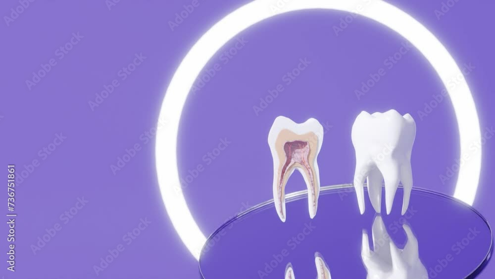 Dental root anatomy - First maxillary molar tooth Medically dental 3D ...