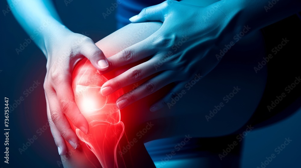 Knee Pain and Injury, Knee X-ray Anatomy, Emphasizing the Bones and ...