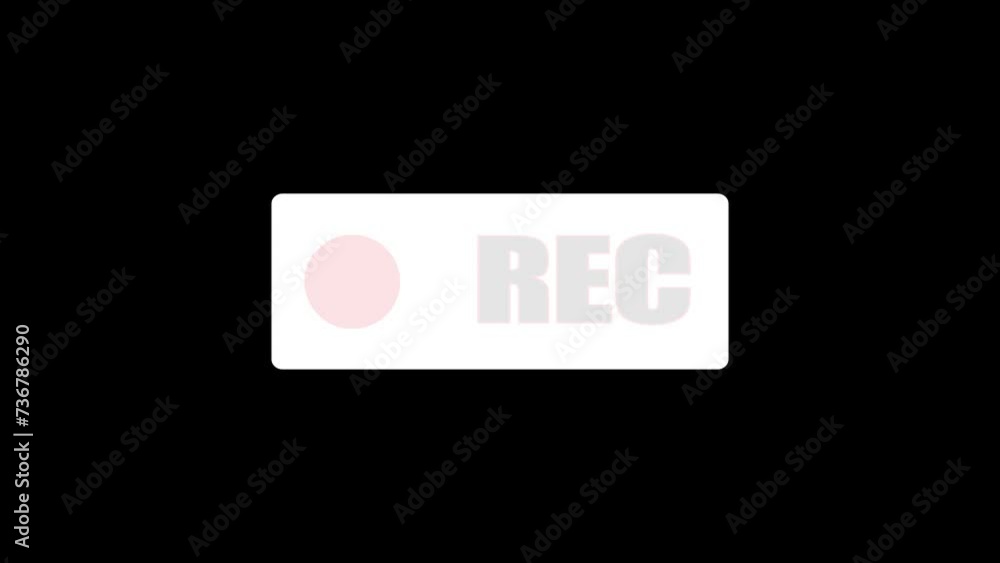 Video recording sign on a black background. Rec. live icons of ...