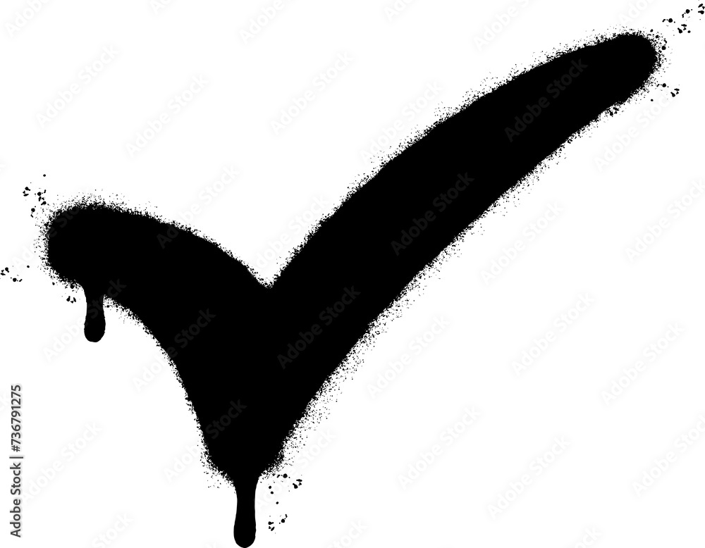 Spray Painted Graffiti sign yes Sprayed isolated with a white ...