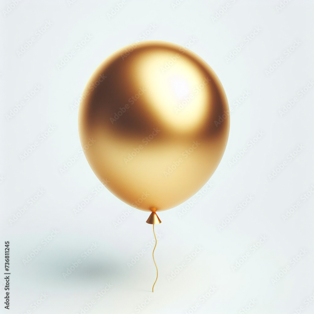 Globos dorados 3d realistas. Globo brillante colorido. Globos aislados ...