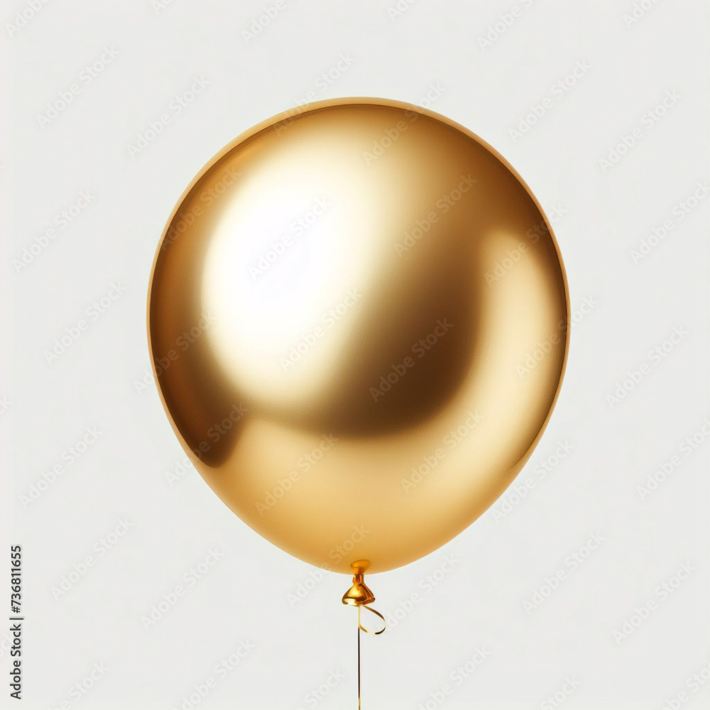 Globos dorados 3d realistas. Globo brillante colorido. Globos aislados ...