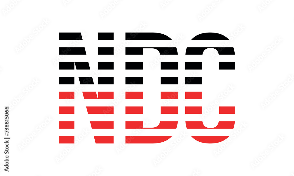 NDC three initial letter iconic line negative space minimal logo design ...
