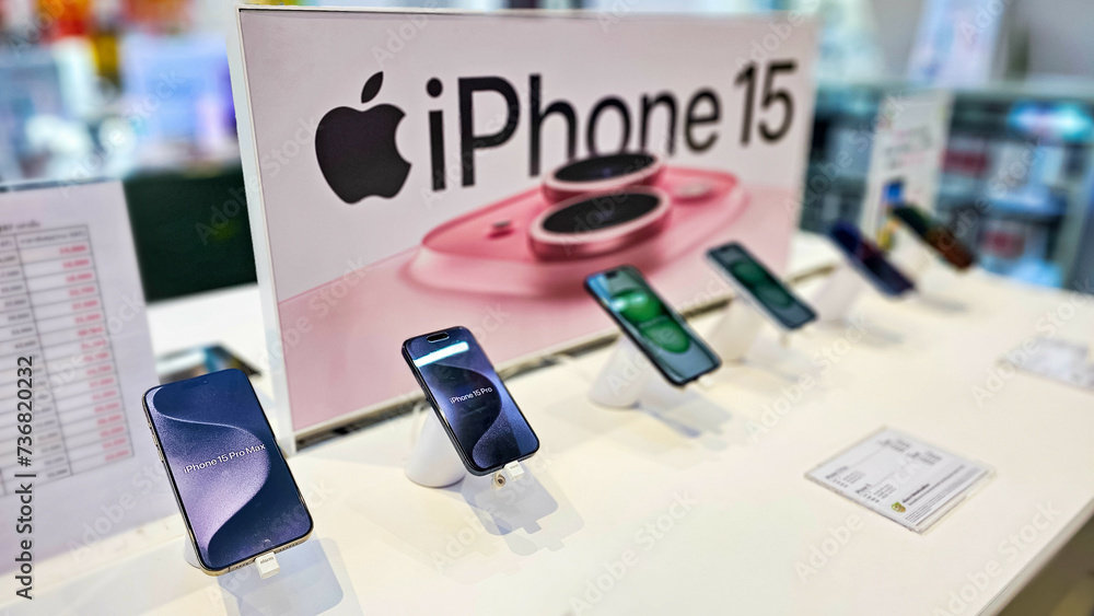 iPhone 15. iPhone 15 Pro Max Smartphone, Showcase with new smartphones ...