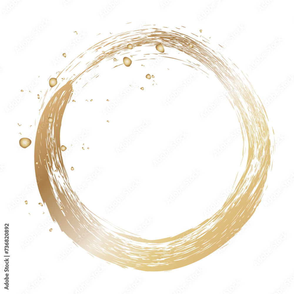 Gold Foil Frame. Gold splatter frames glitter.Gold stroke on ...
