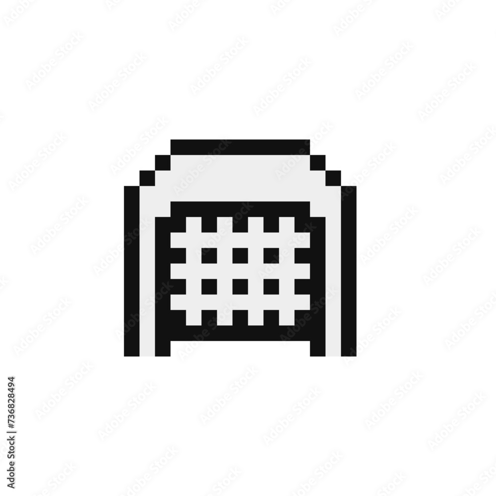 Goal net emoji, pixel art vector illustration, design for logo, sticker ...