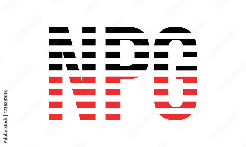 NPG three initial letter iconic line negative space minimal logo design ...