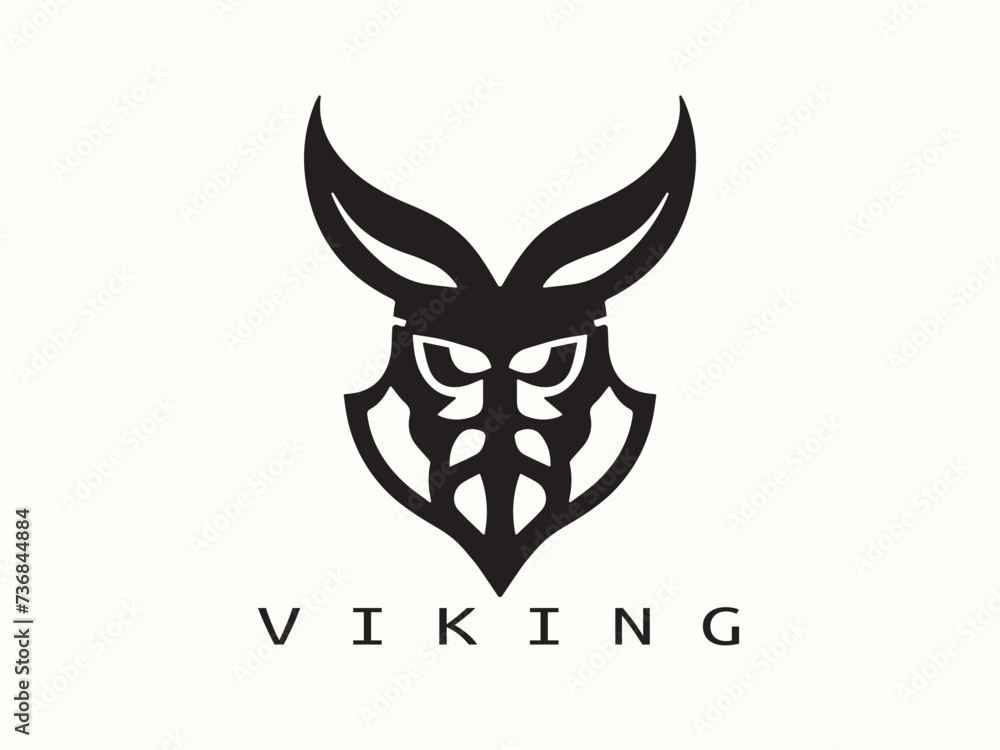 Viking Logo Design Vector Template. Human Viking Logo Design Icon ...
