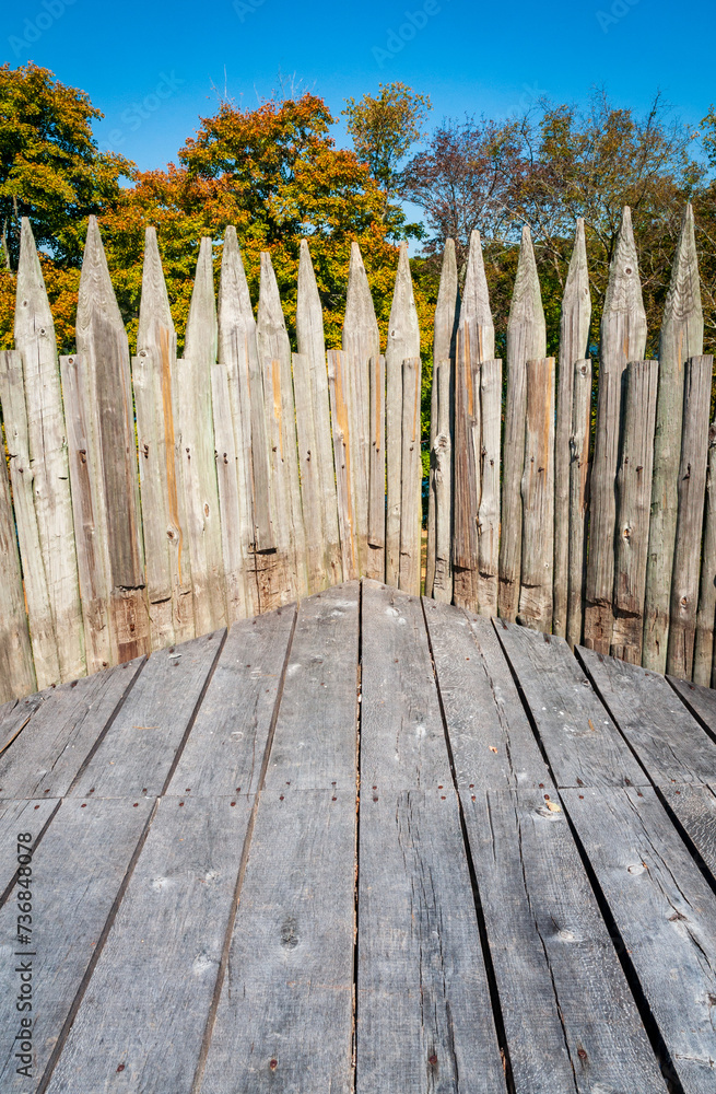 Fence at Fort Loudoun State Historic Site, Historic British ...