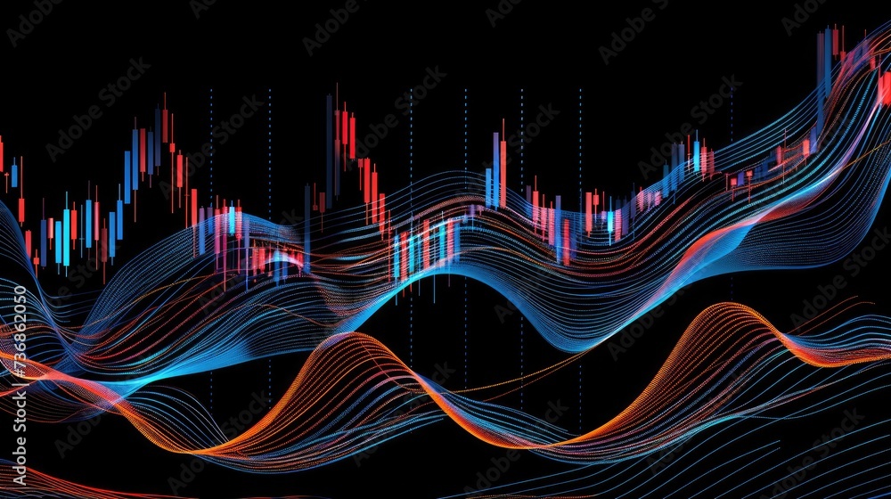 Stock market or forex trading graph and candlestick chart suitable ...