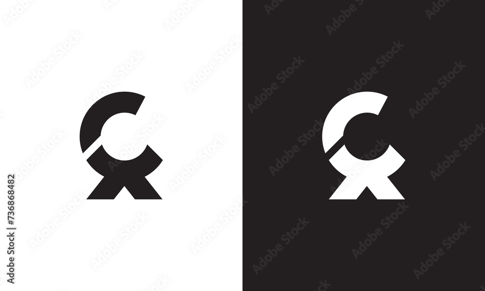 CX logo, monogram unique logo, black and white logo, premium elegant ...