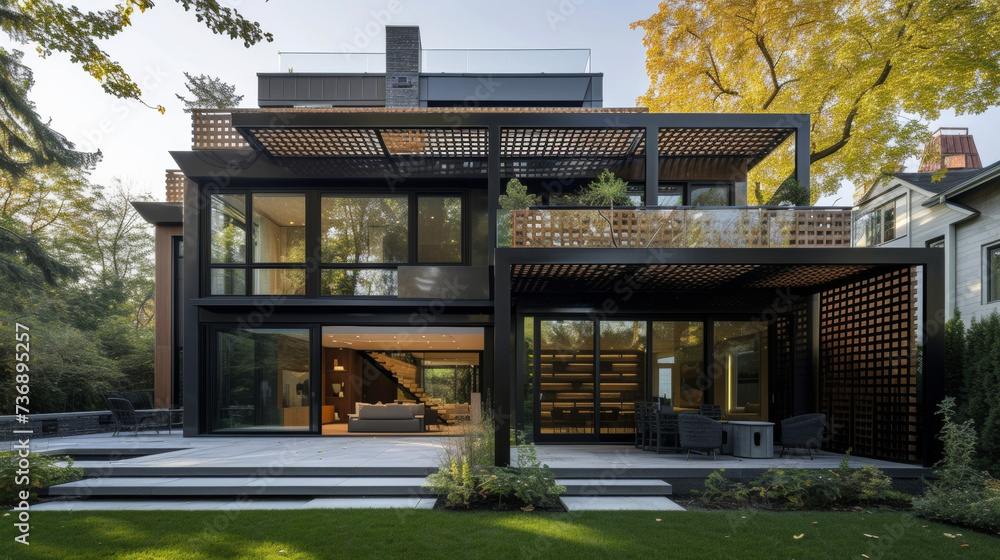 From the outside this private houses layered facades exude a ...