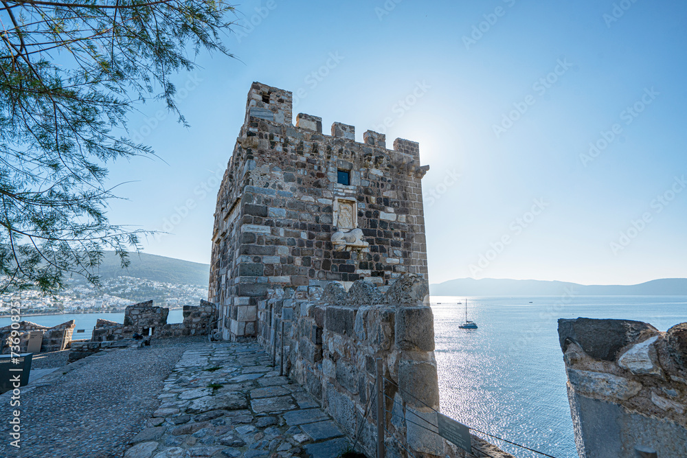 The amazing views of walls and towers of The Bodrum Museum of ...