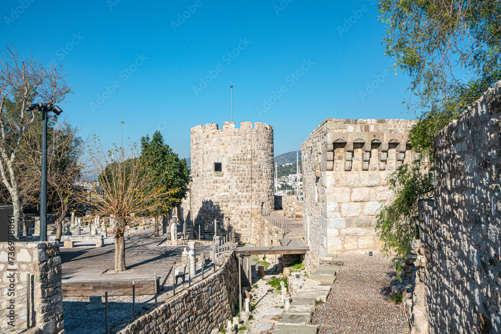 The amazing views of walls and towers of The Bodrum Museum of ...