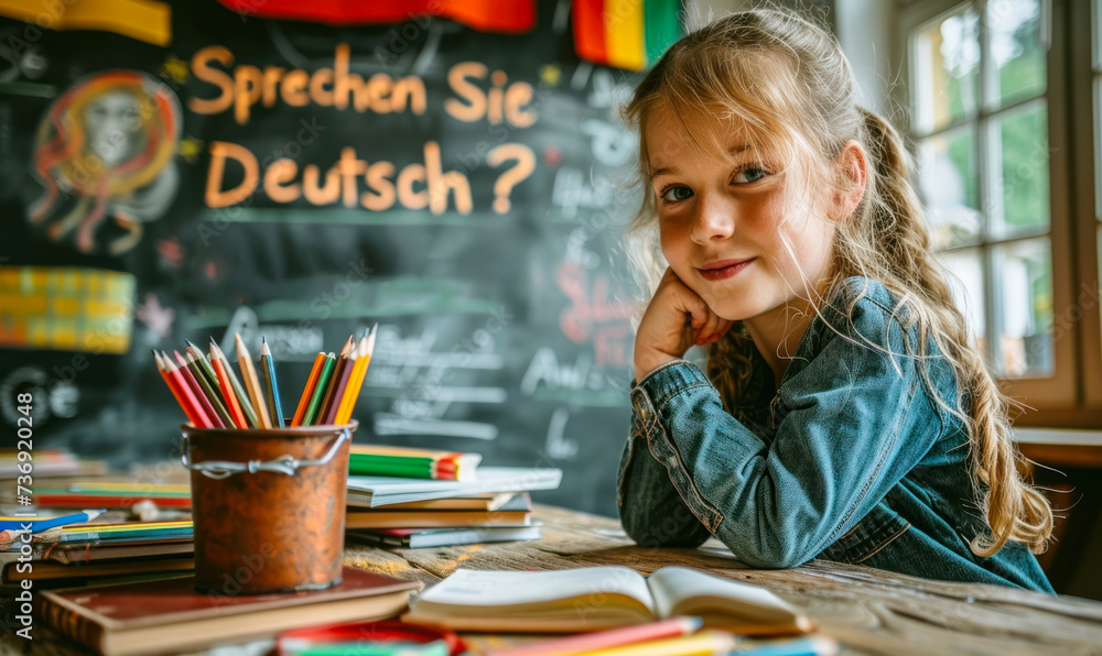Sprechen Sie Deutsch? Do You Speak German? Vintage classroom setup with ...