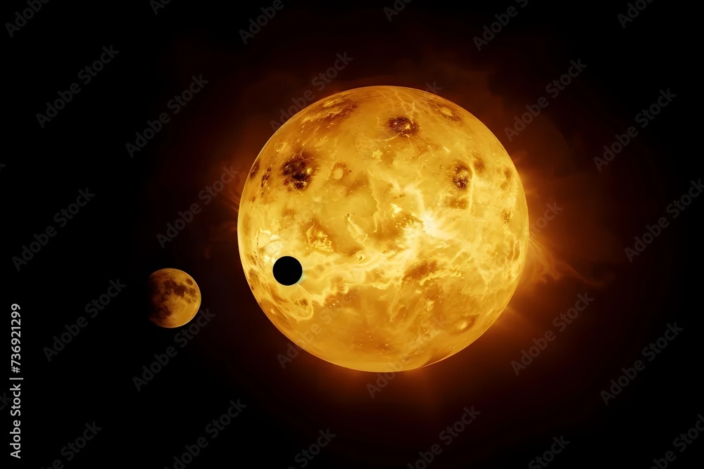 High-resolution stock photo of Venus transit across the sun, a rare ...