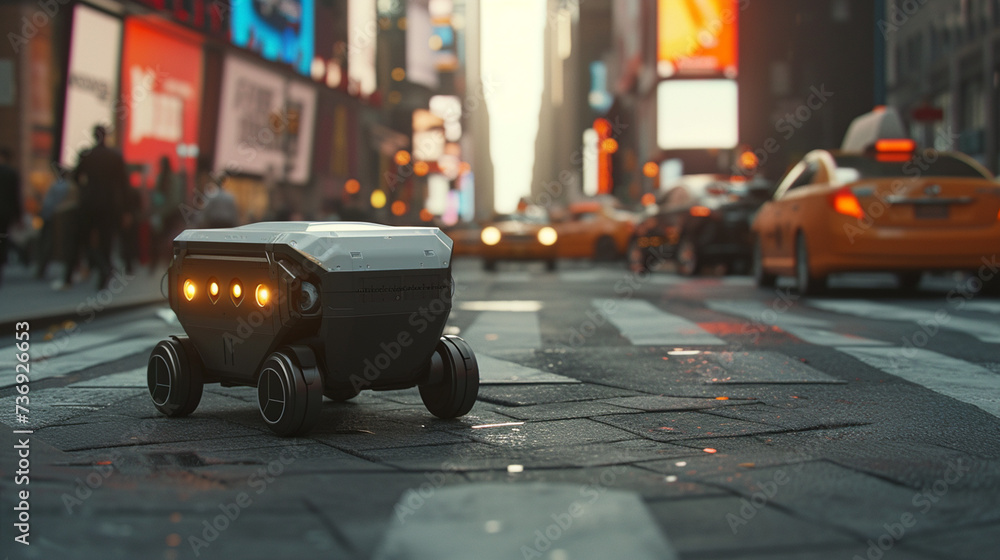 Autonomous transport and delivery robot, delivery of shopping and ...