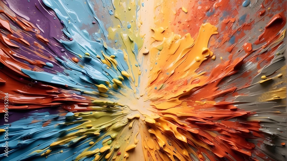 Dynamic Paint Splashes in Chromatic Burst, Chromatic Burst of Dynamic ...