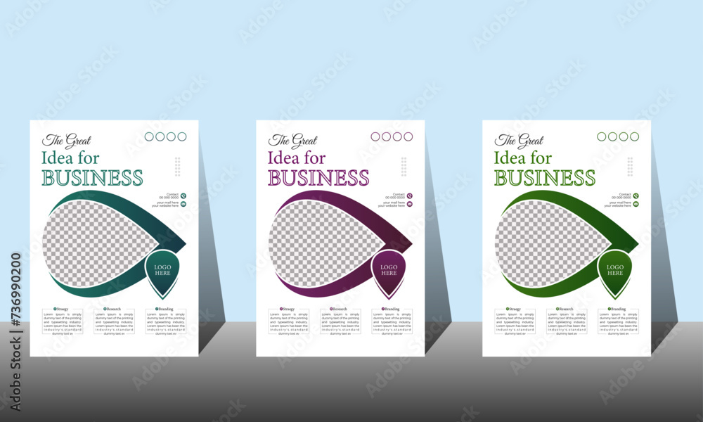 Professional Flyer Design stock illustration Newsletter, Brochure ...