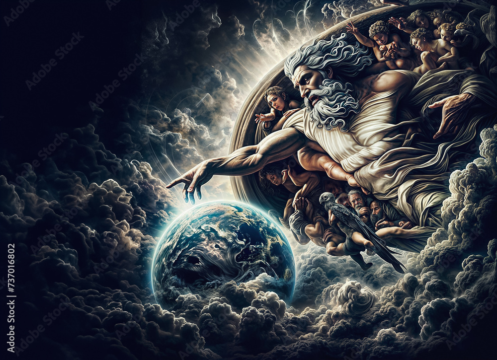 The creation of the universe God - Genesis Stock Photo | Adobe Stock