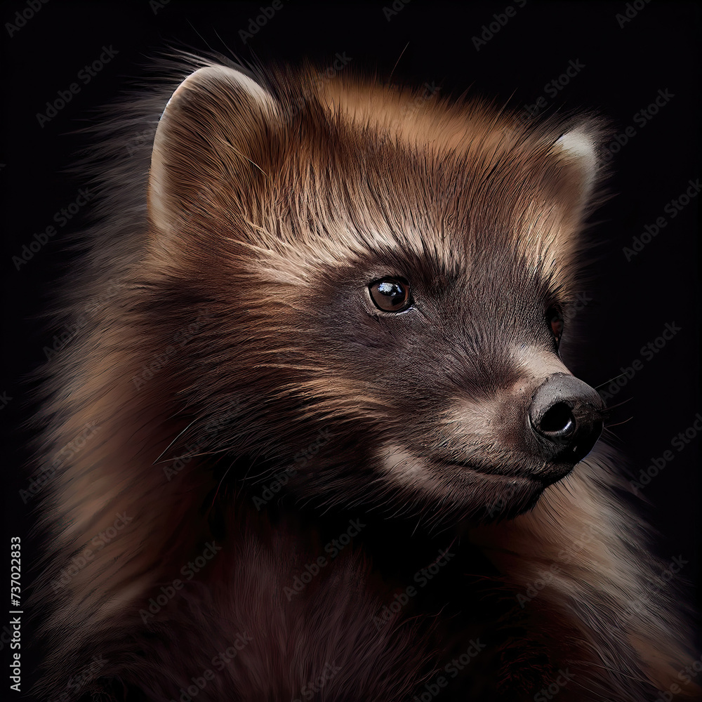 Majestic Wolverine Portrait With Striking Details Stock Photo | Adobe Stock
