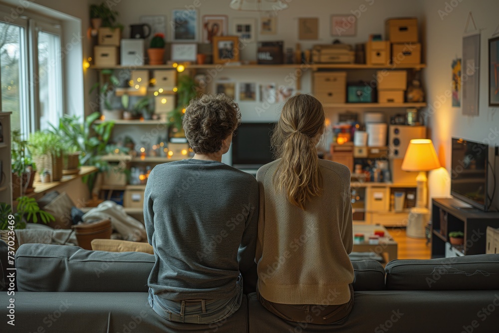 exploring their new surroundings with a photo of a couple happily ...