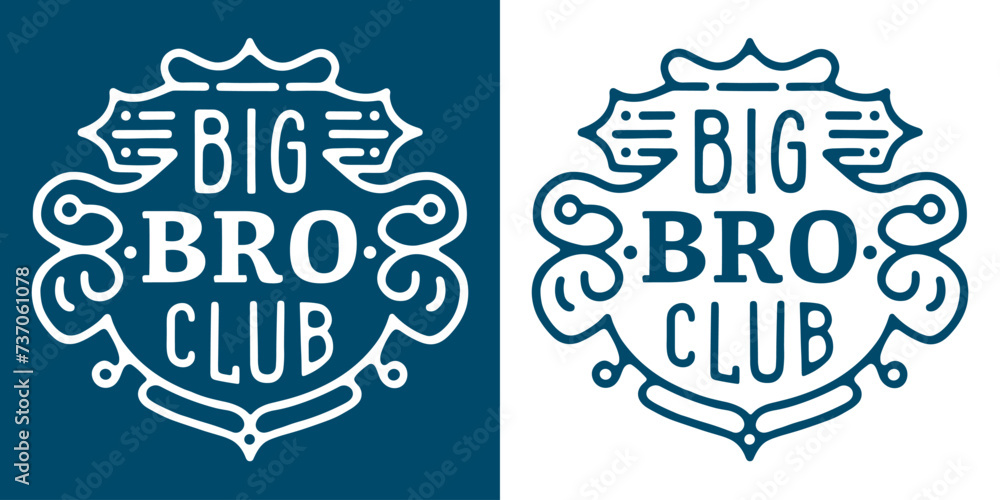 Big bro club lettering badge. Brothers cool sibling quotes birthday ...