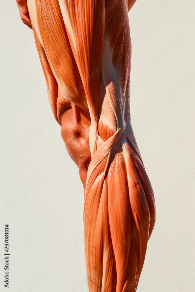 Vertical poster structure of muscle fibers of the thigh and lower leg ...
