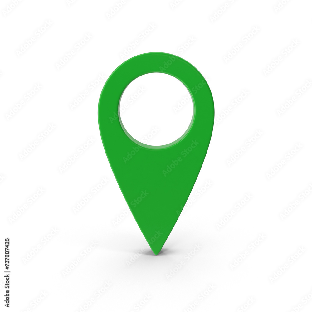 3D Rendering Realistic Green PNG Location map pin GPS pointer markers GPS location symbol, maps ...