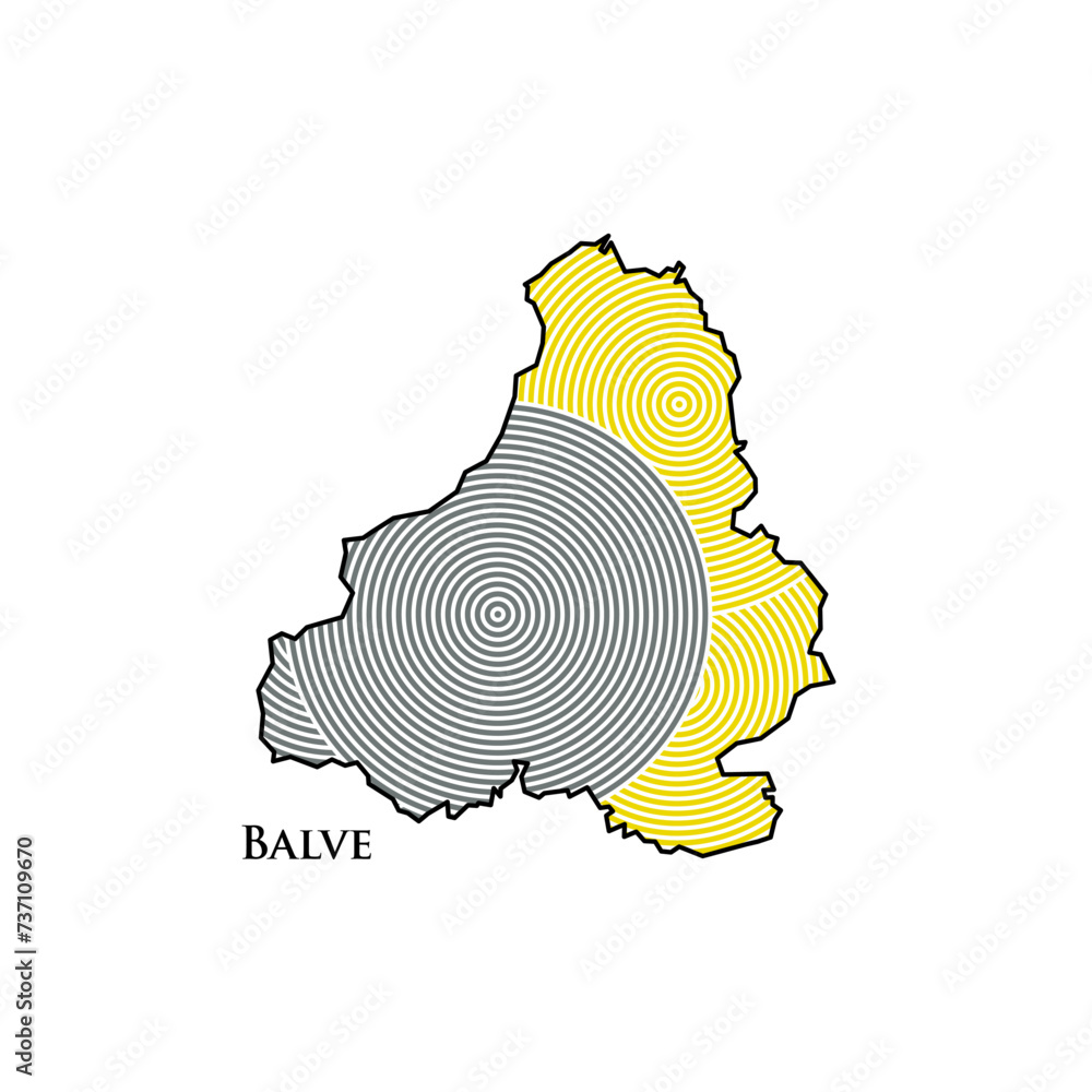 Balve Map - World Map International vector template. German region ...