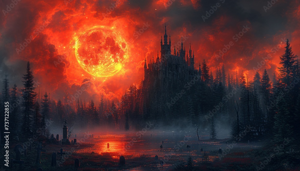 Red Moon Rising A Glimpse of the Blood Moon Generative AI Stock ...