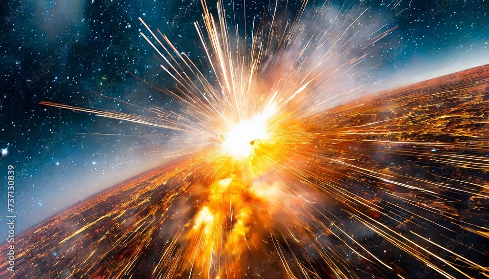 abstract image of an explosion in space elements of this image ...