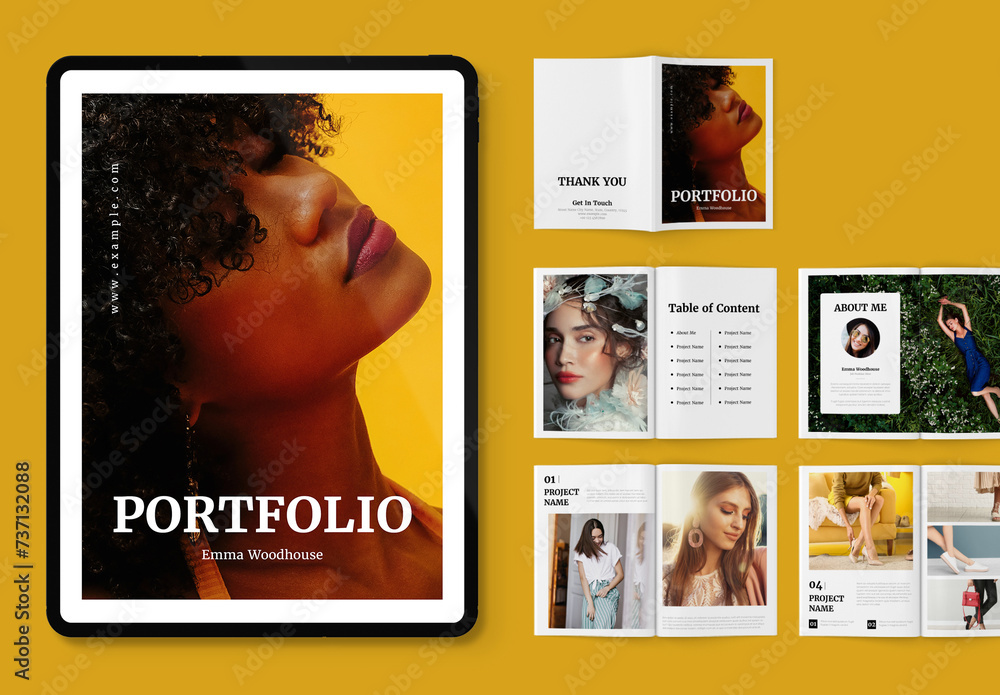 Digital Portfolio Layout Stock Template | Adobe Stock