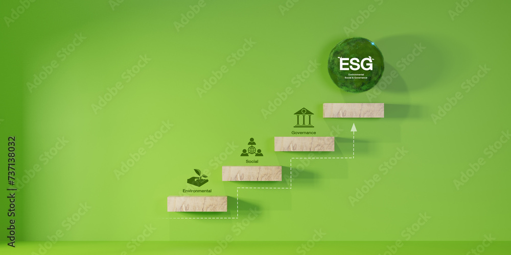 ESG environment social governance concept.Business cooperation for a ...