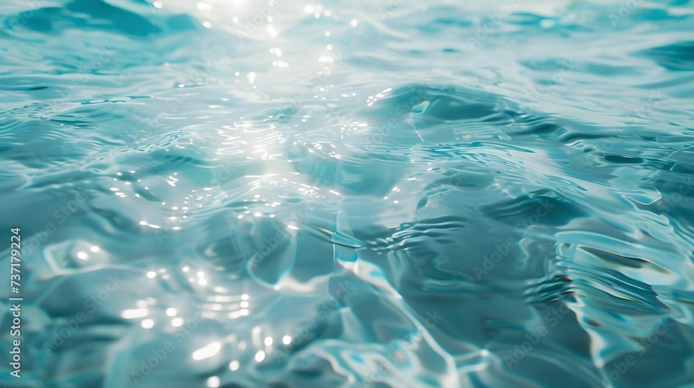 White water wave light surface overlay background. 3d clear ocean ...