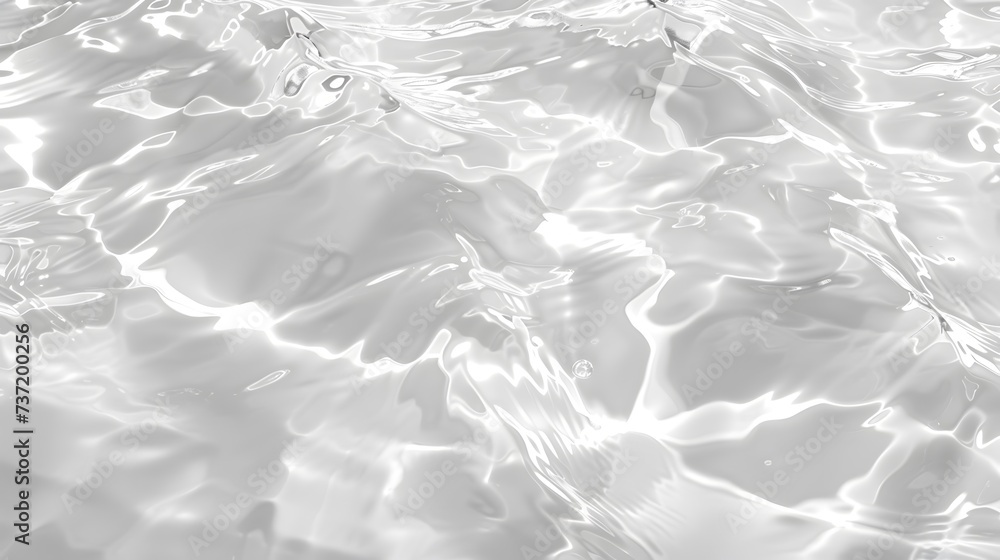 White water wave light surface overlay background. 3d clear ocean ...