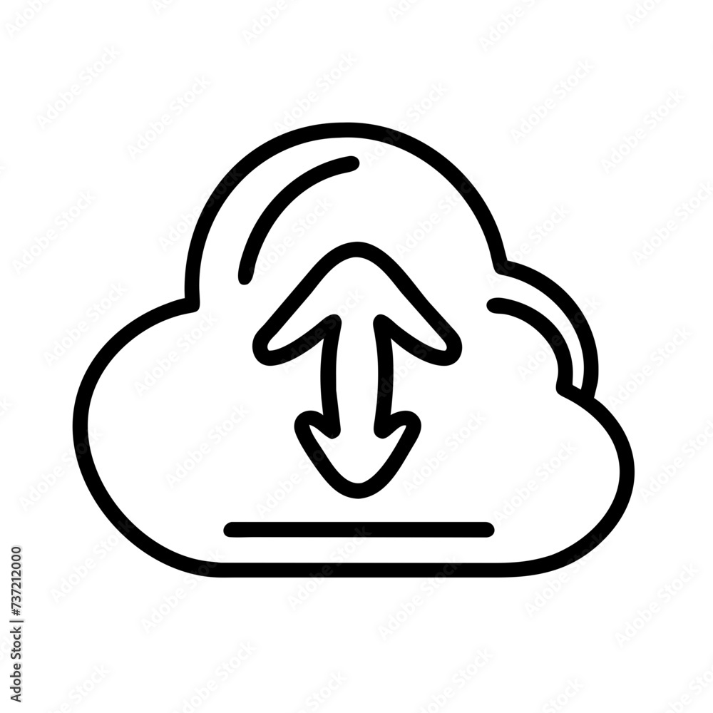 Modern arrow upload icon and button, representing the action of ...