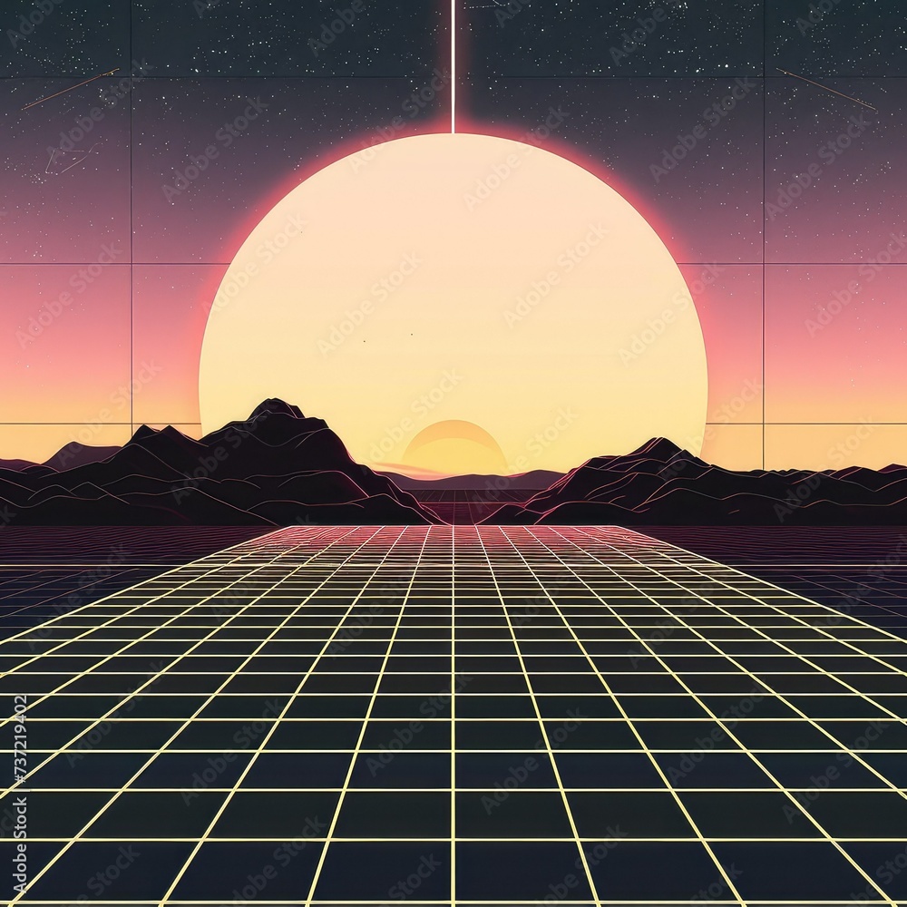 Creating a UI background screen for a 1980s style with subtle geometric ...