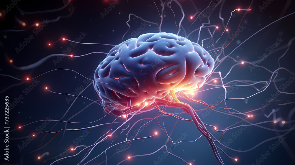 3D rendering of the brain, exploring how the brain affects creative ...