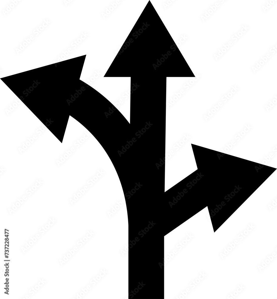 Black traffic arrows icon collection isolated transparent background ...