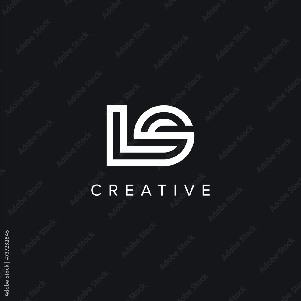 Alphabet Letters LS SL Creative Logo Initial Based Monogram Vector Icon ...